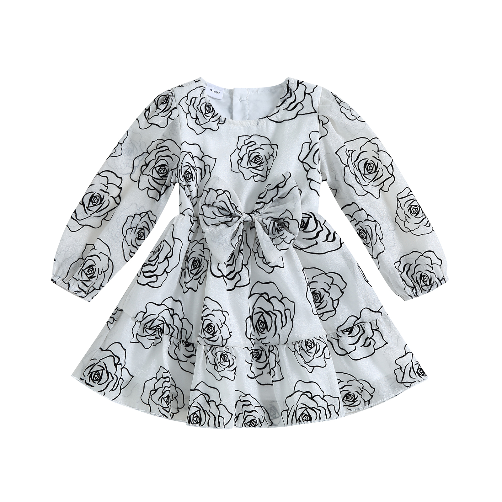 Pudcoco-vestido acampanado con estampado Floral para niña, vestido ...